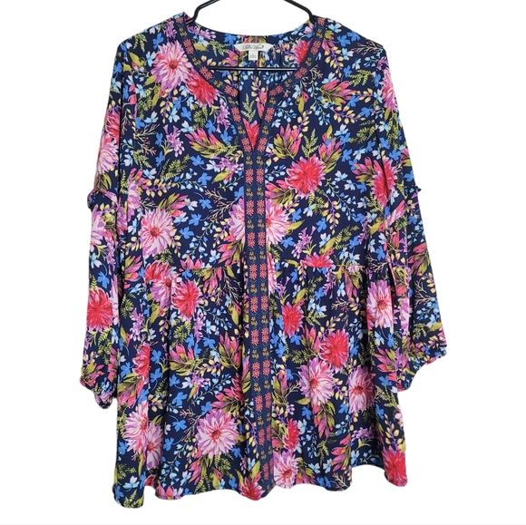 The Pioneer Woman | Tops | The Pioneer Woman Floral Ruffle Sleeve ...